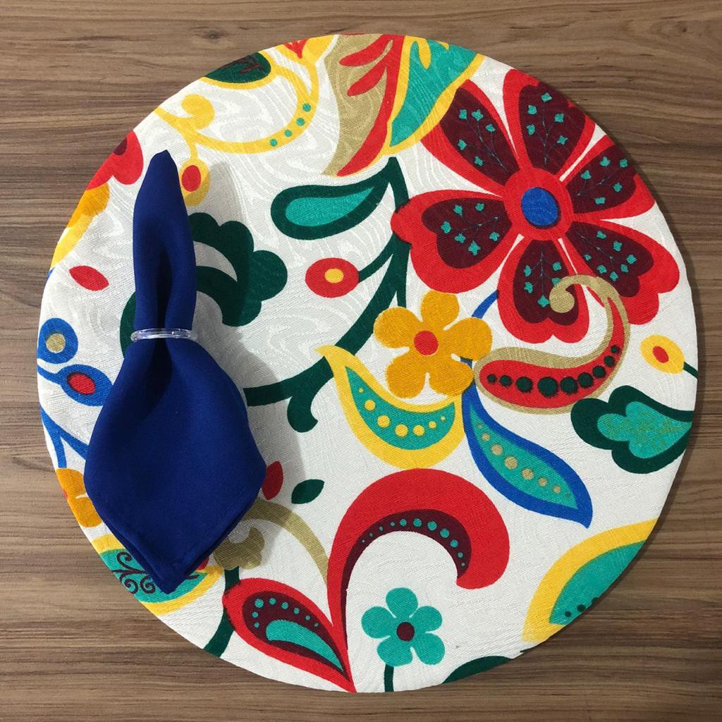 Capa De Sousplat Estampado 35cm Várias Cores Jacquard - Sousplat ...