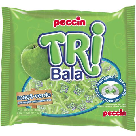Bala Tri Bala 500g Maça Verde Peccin | Shopee Brasil