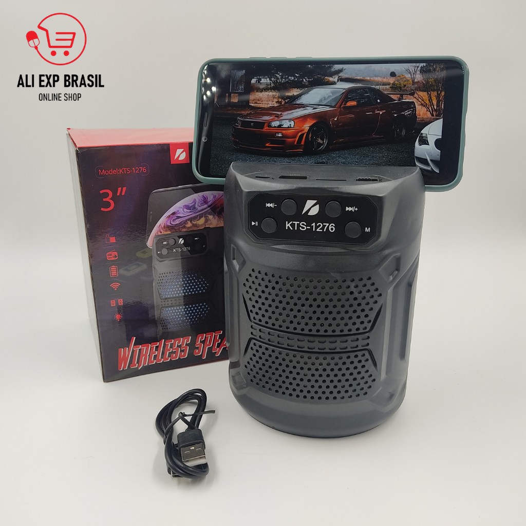 Caixa de som portátil wireless sem fio bluetooth com apoio para o ...