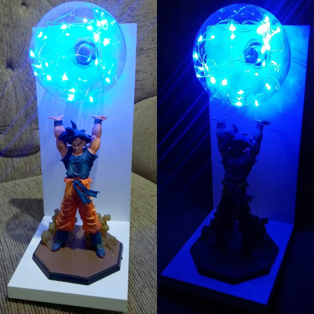 Luminária Abajur Goku Dragon Ball Z Genki Dama action figure com luz ...