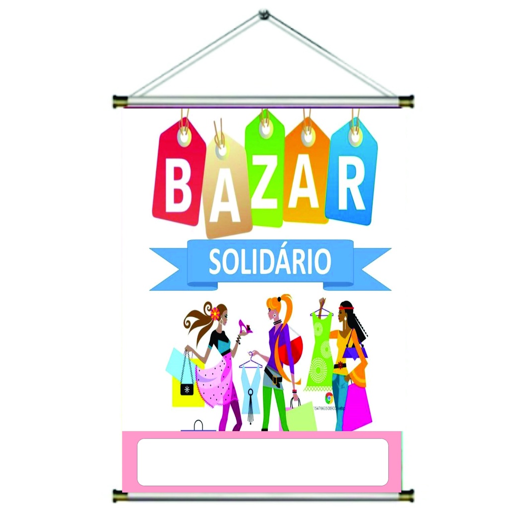 Banner Bazar solidario 50x35 cm | Shopee Brasil