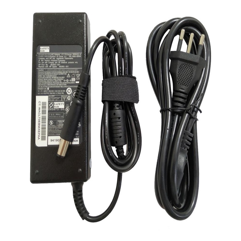 Fonte Notebook Hp Carregador 19v 4.74a 90w PA-1900-15C2 Bivolt | Shopee ...