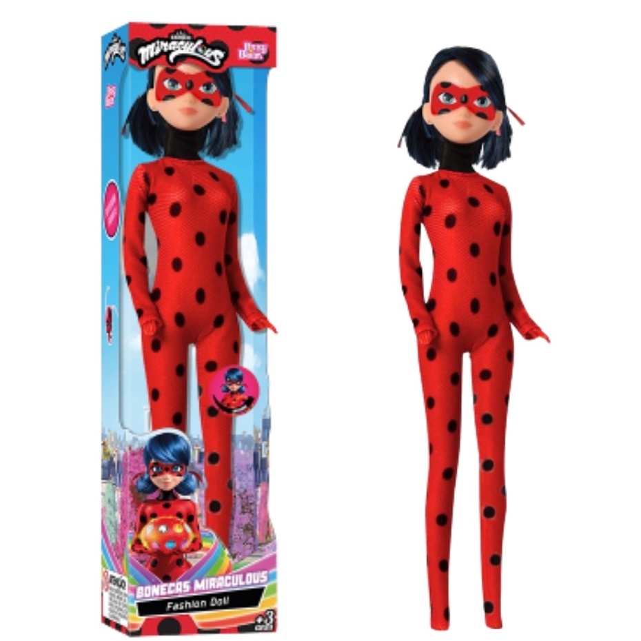 Boneca Miraculous LADYBUG Fashion Doll 31cm com Braços e pernas ...