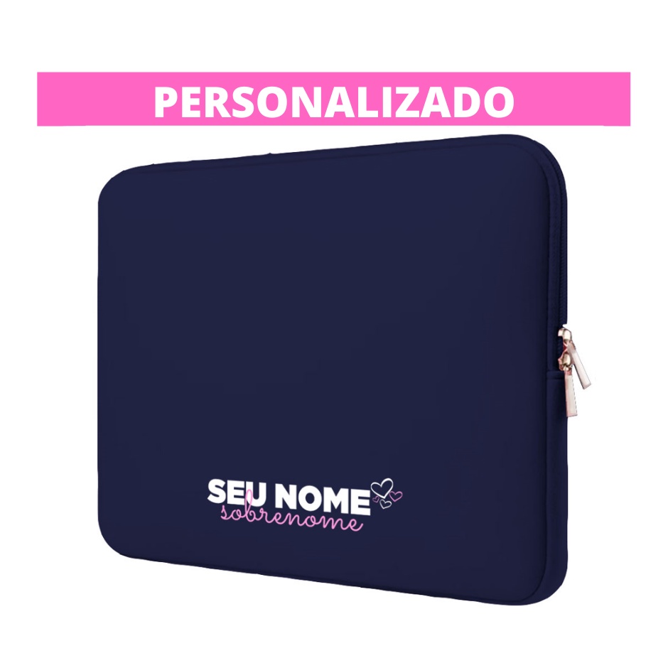 Capa Case Pasta Maleta Notebook Macbook Personalizada Neoprene 17.3/15. ...