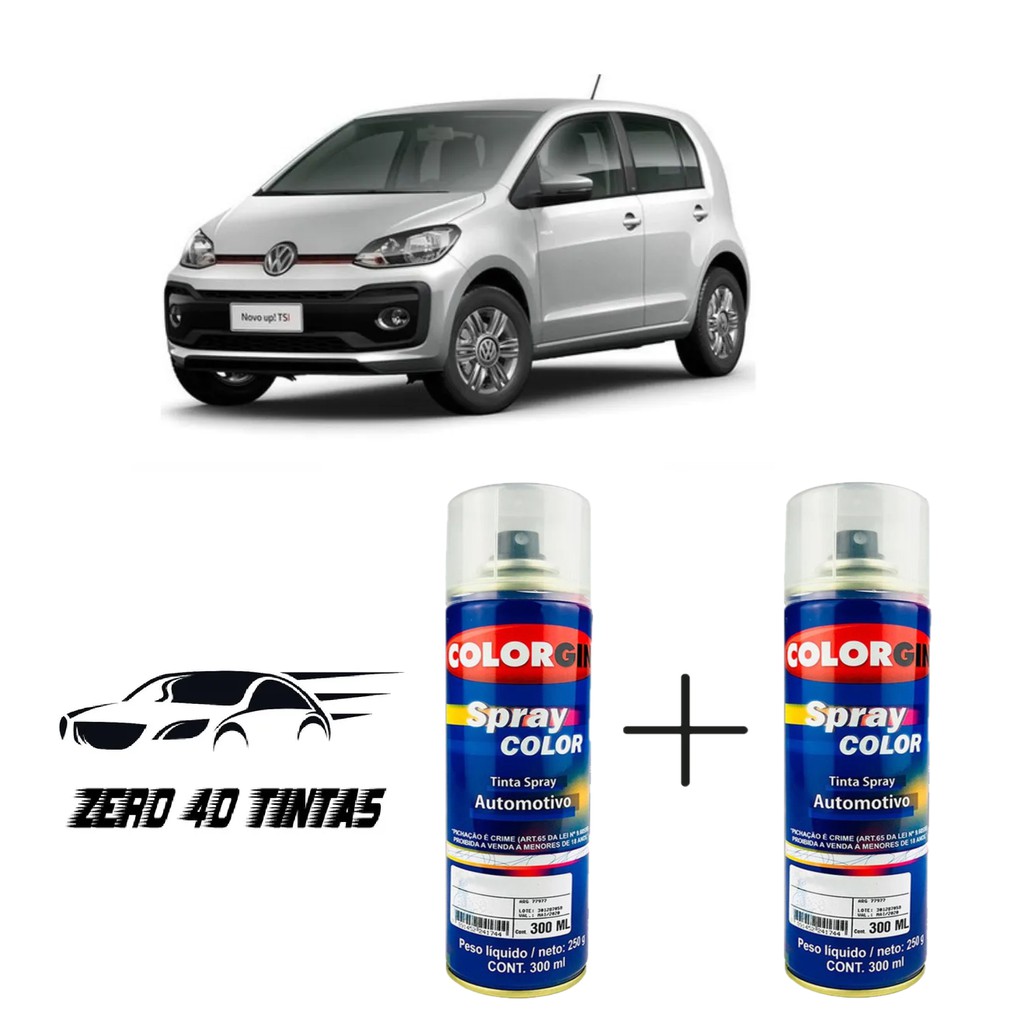 Tinta automotiva spray Prata Sirius VW com verniz | Shopee Brasil