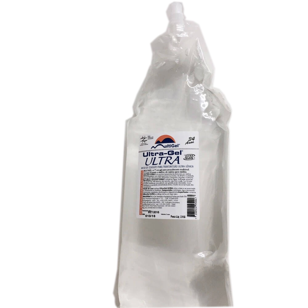 Gel para Ultrassom - Ultra Gel - Ultra - BAG 2KG - Cód. 0000012-2KG - Multigel | Shopee Brasil