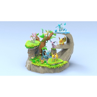 Eevee Evolution - Diorama - Pokémon - Figure - Estátua | Shopee Brasil