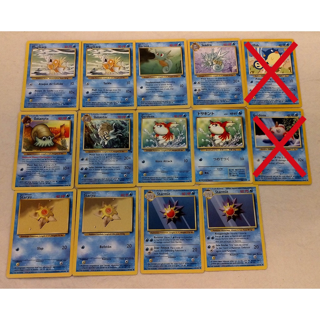 Cartas Pokemon Água e Elétrico Leia Tudo Valores Individuais | Shopee ...
