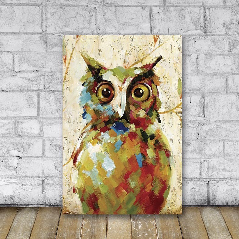 Placa Decorativa Coruja Pintada | Shopee Brasil