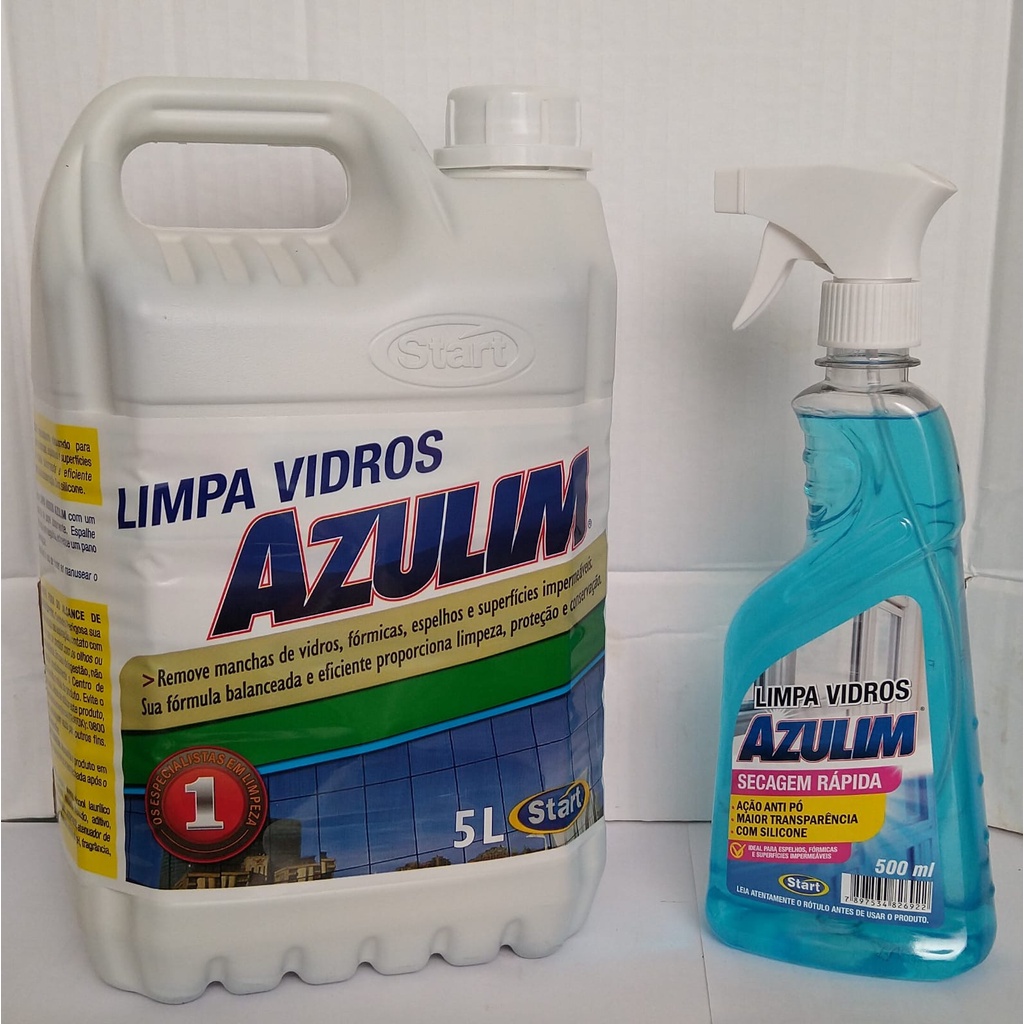 Kit Limpa Vidros Azulim 5 Litros e 500ml | Shopee Brasil