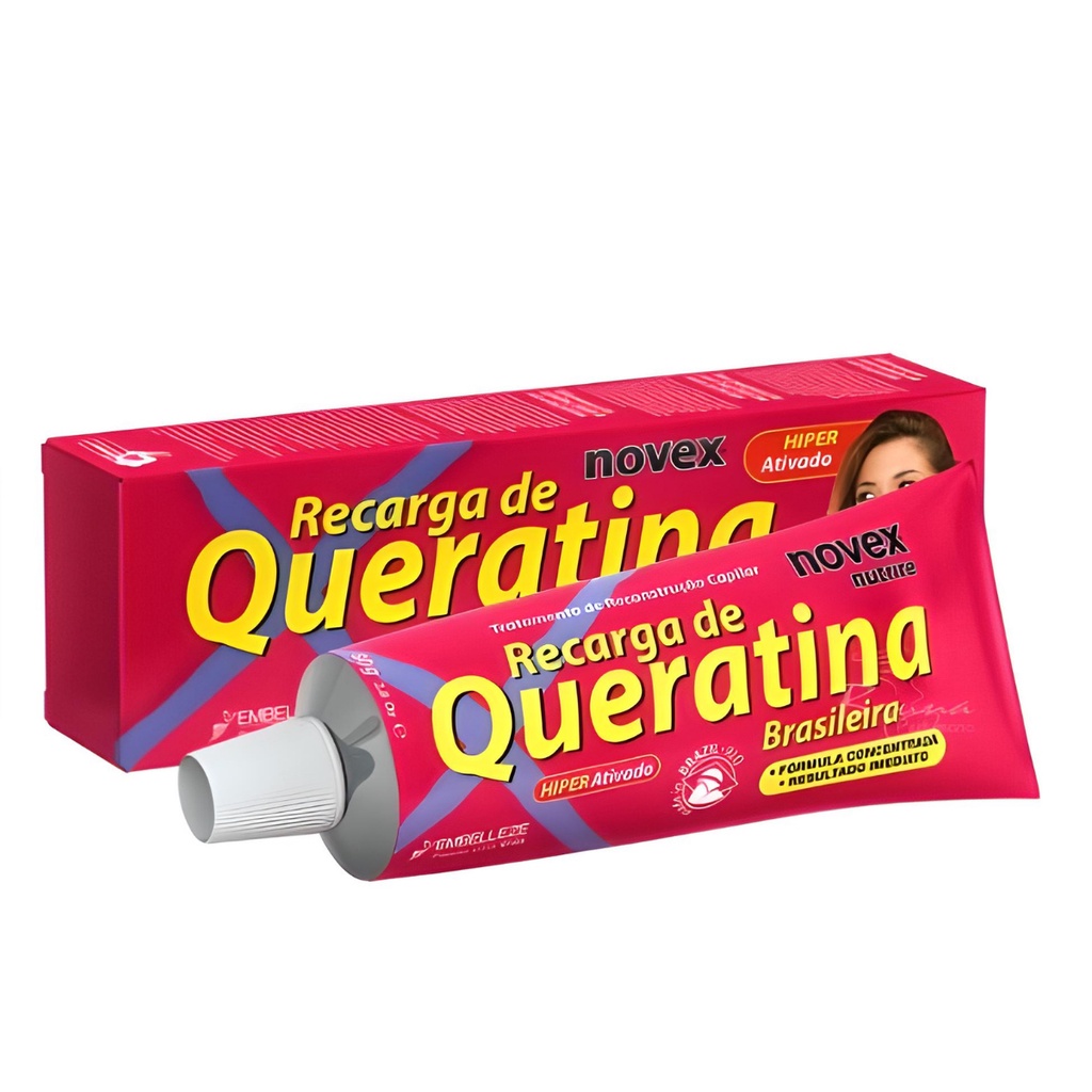 Recarga de queratina Novex tratamento capilar reconstrutor antifrizz ...
