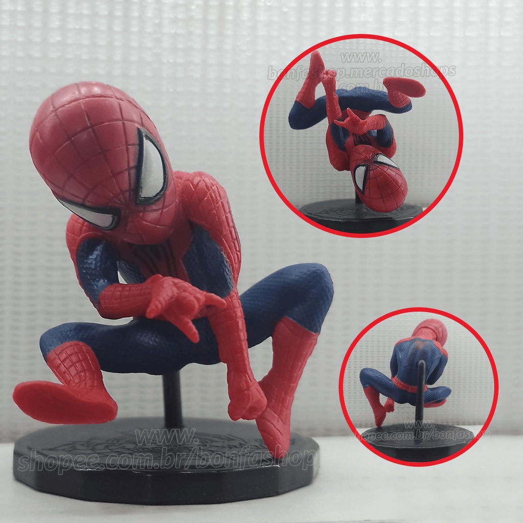 Miniatura Boneco Homem Aranha - Estatueta Mini Action Figure Kit Spider ...