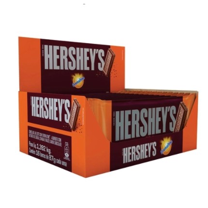 Caixa Chocolate Barra Hershey's Ovomaltine 16 un. 87g (Grande) Display | Shopee Brasil