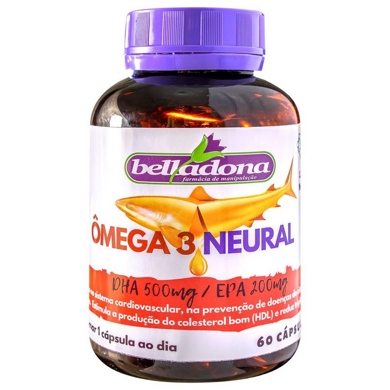 Omega 3 Neural (DHA 500mg + EPA 200mg) - 1000mg - 60 cápsulas | Shopee ...
