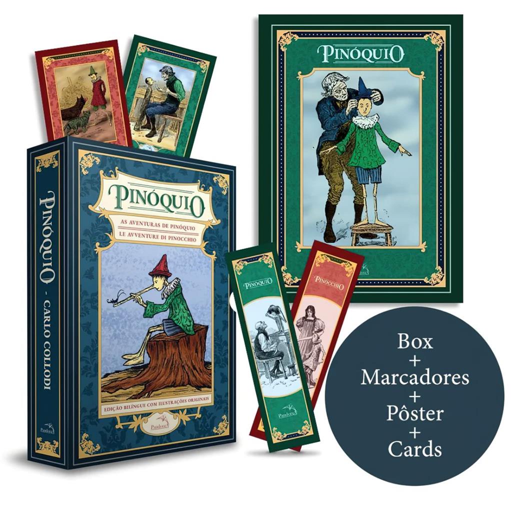 Box Pinoquio - As aventuras de Pinoquio - Ed. Pandorga (Versao Portugues e Italiano) | Shopee Brasil