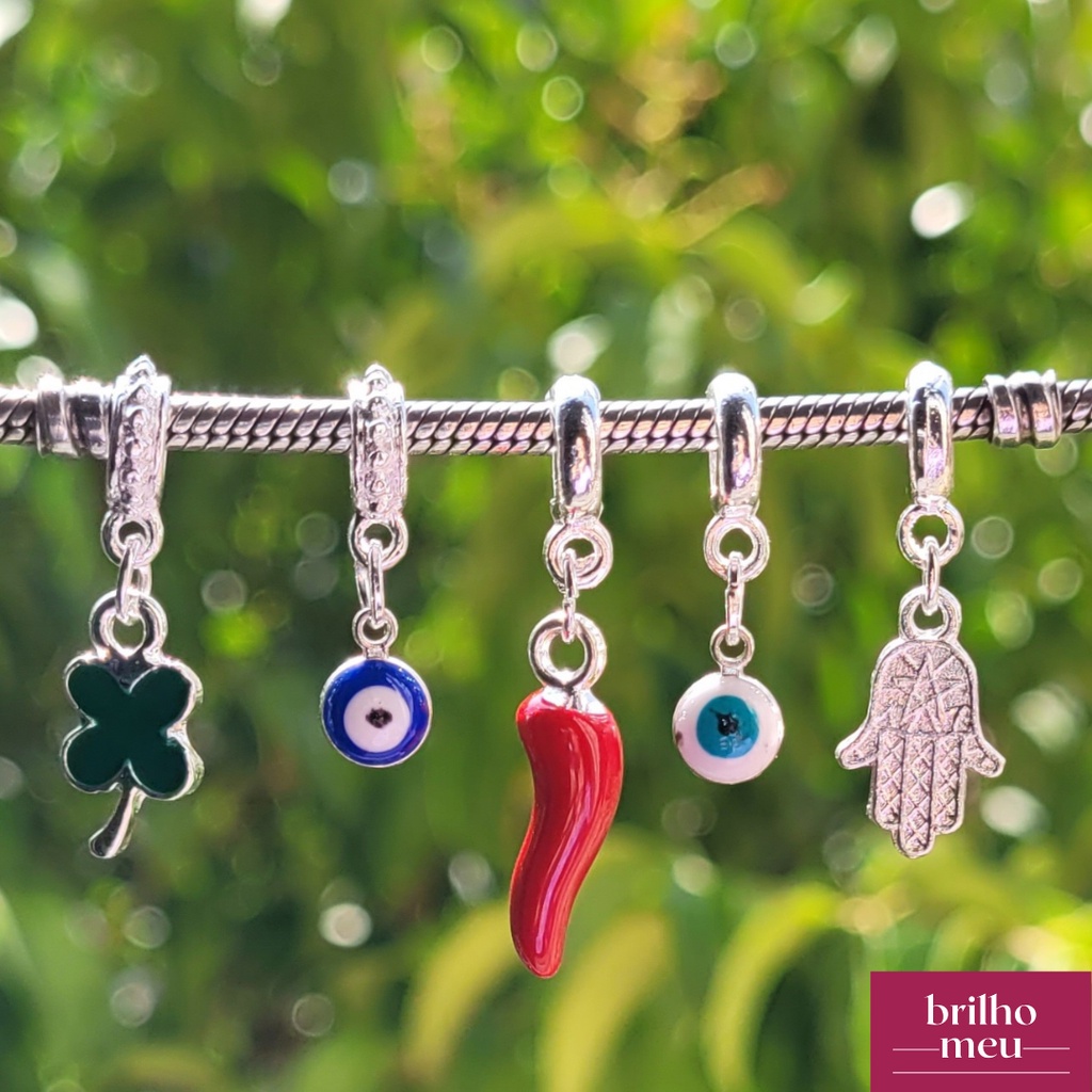 Berloque Pingente ou Separador Banhado a Prata 925 Inspiração Charm ...