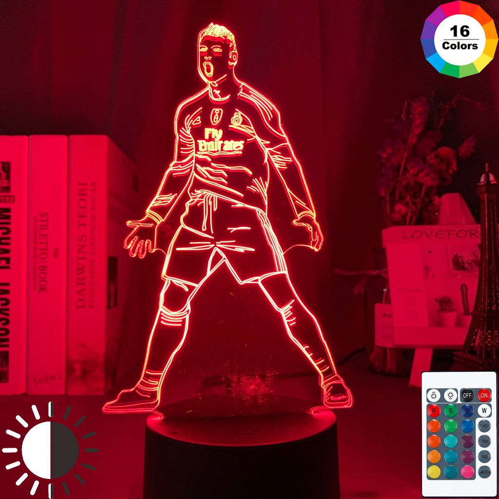 Cristiano Ronaldo Figure Lâmpada Led Noturna Jagermeister 16 Cores ...