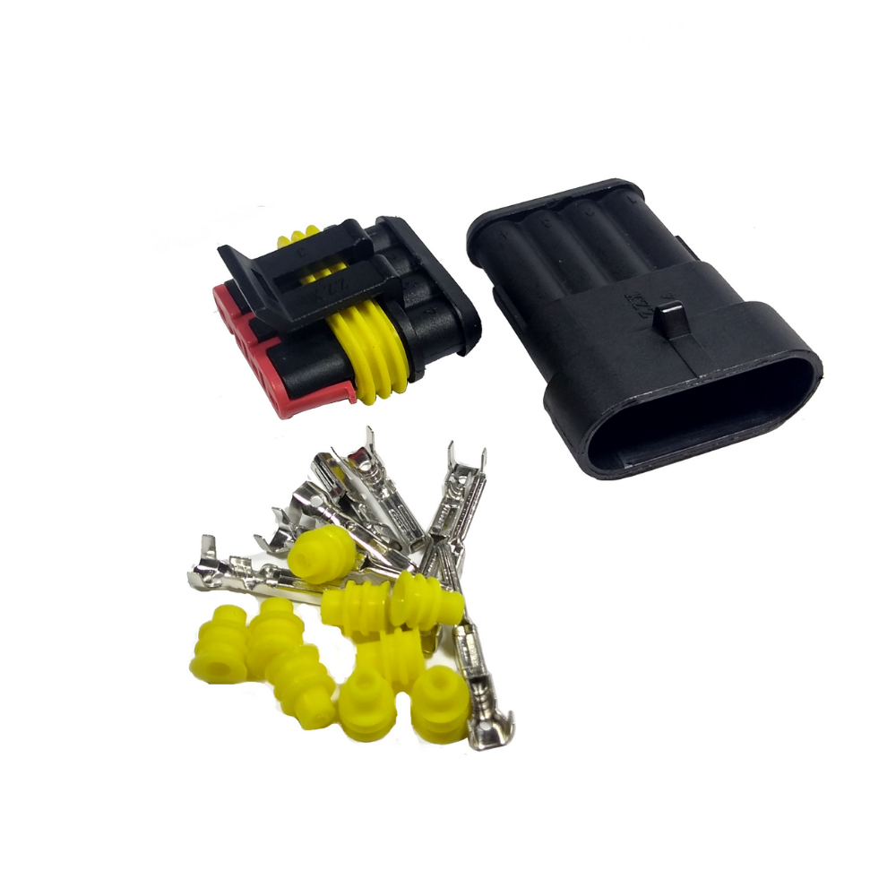 Conector 4 Vias Superseal Impermeável Ip67 Náutico Carro Terminal ...