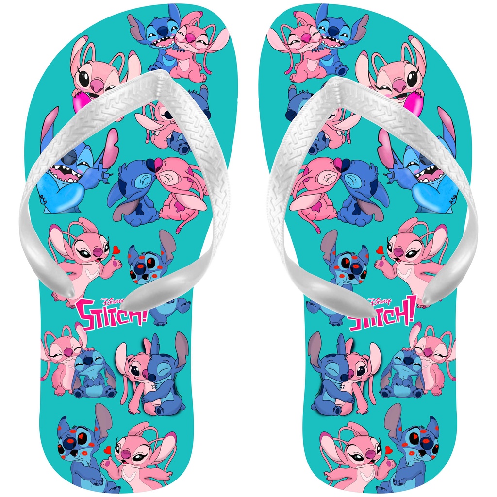 Chinelo Stitch miniaturas Estampa fofa Love Dia dos Namorados Unissex ...