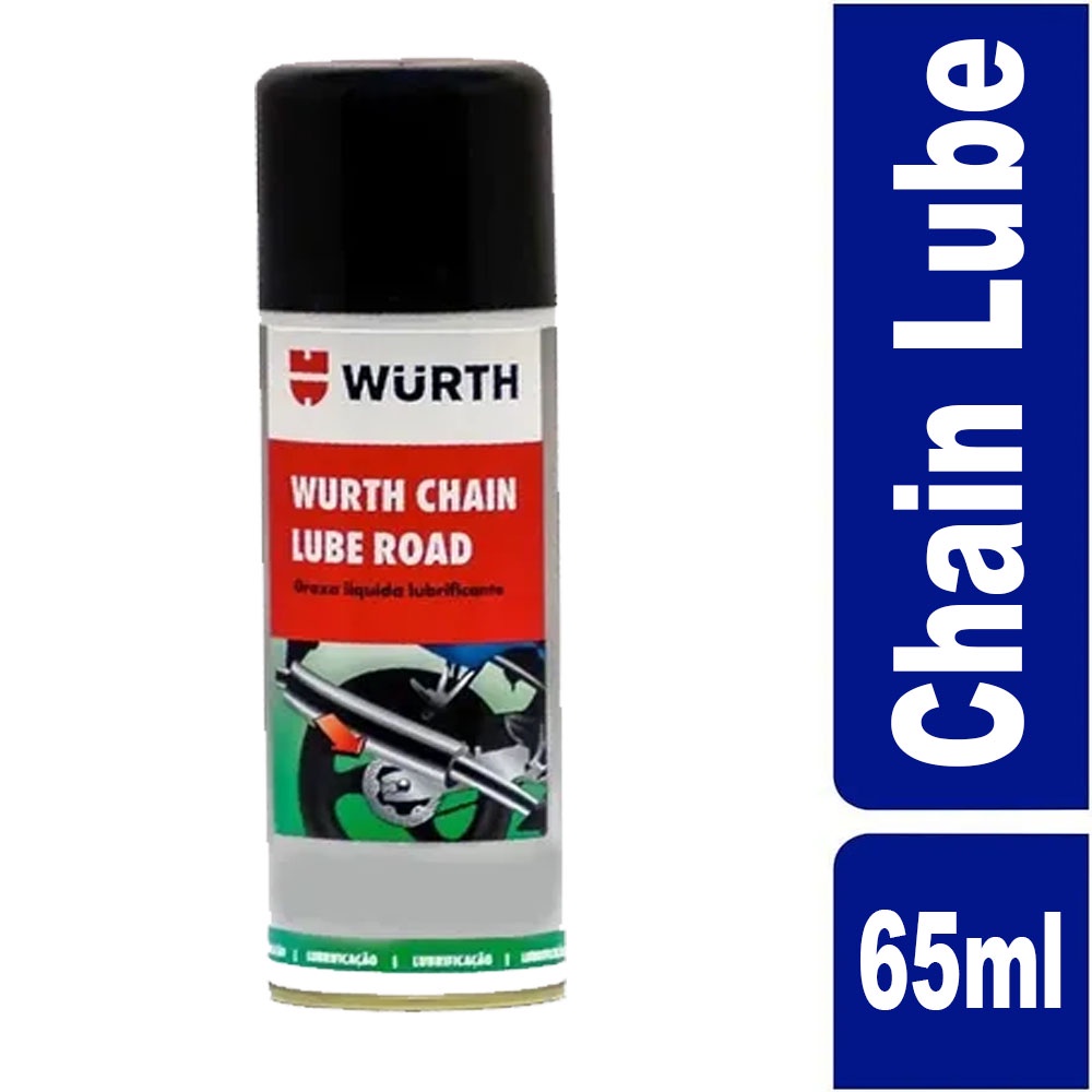 Graxa Spray Líquida Lubrificante Chain Lube Road 65ml - Wurth | Shopee ...