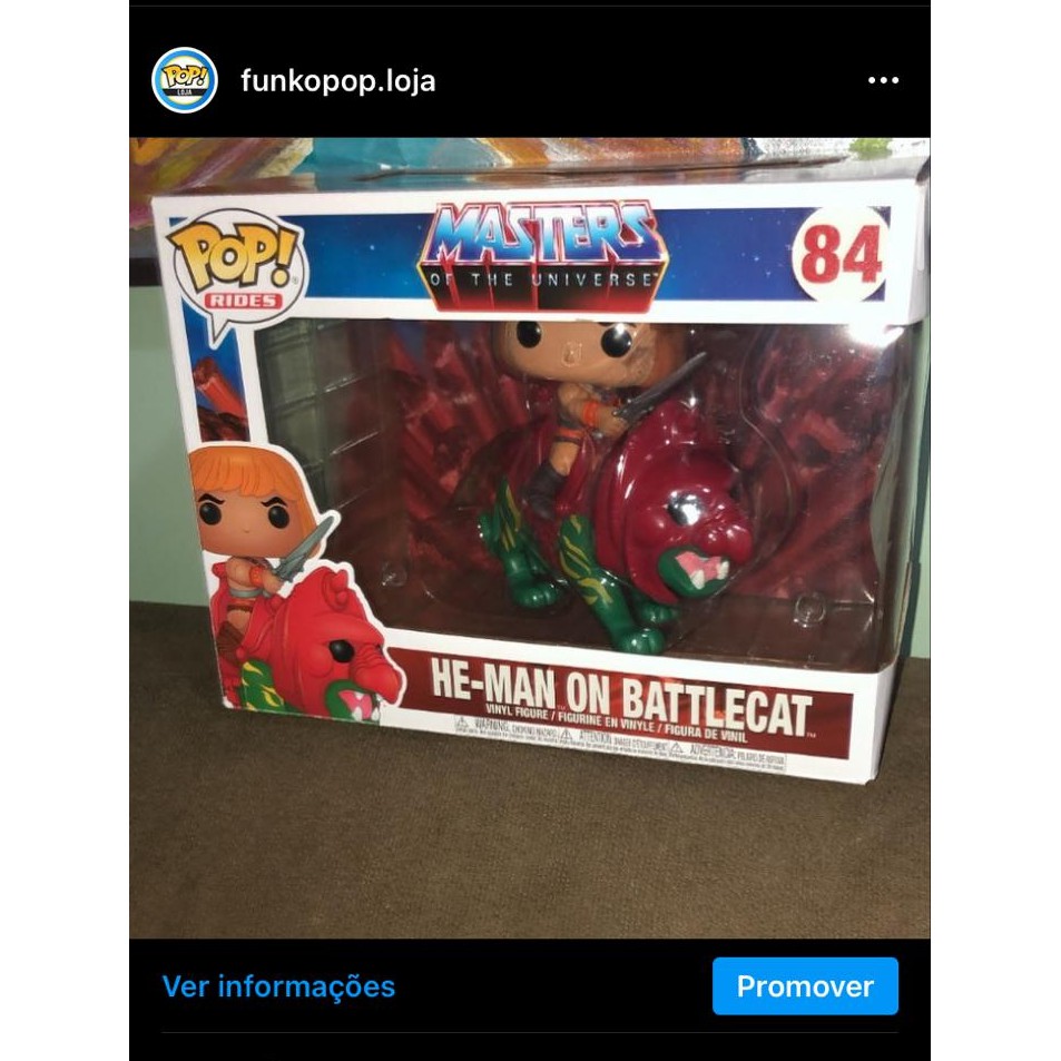Funko Pop Masters Of The Universe #84 He-man On Battlecat Original | Shopee Brasil