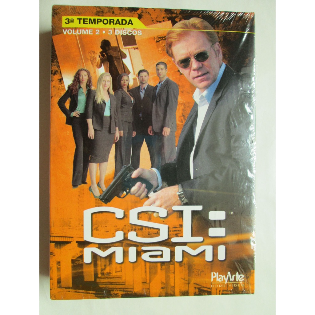 dvd csi miami 3a temporada vol 2 (box 3 dvds) | Shopee Brasil