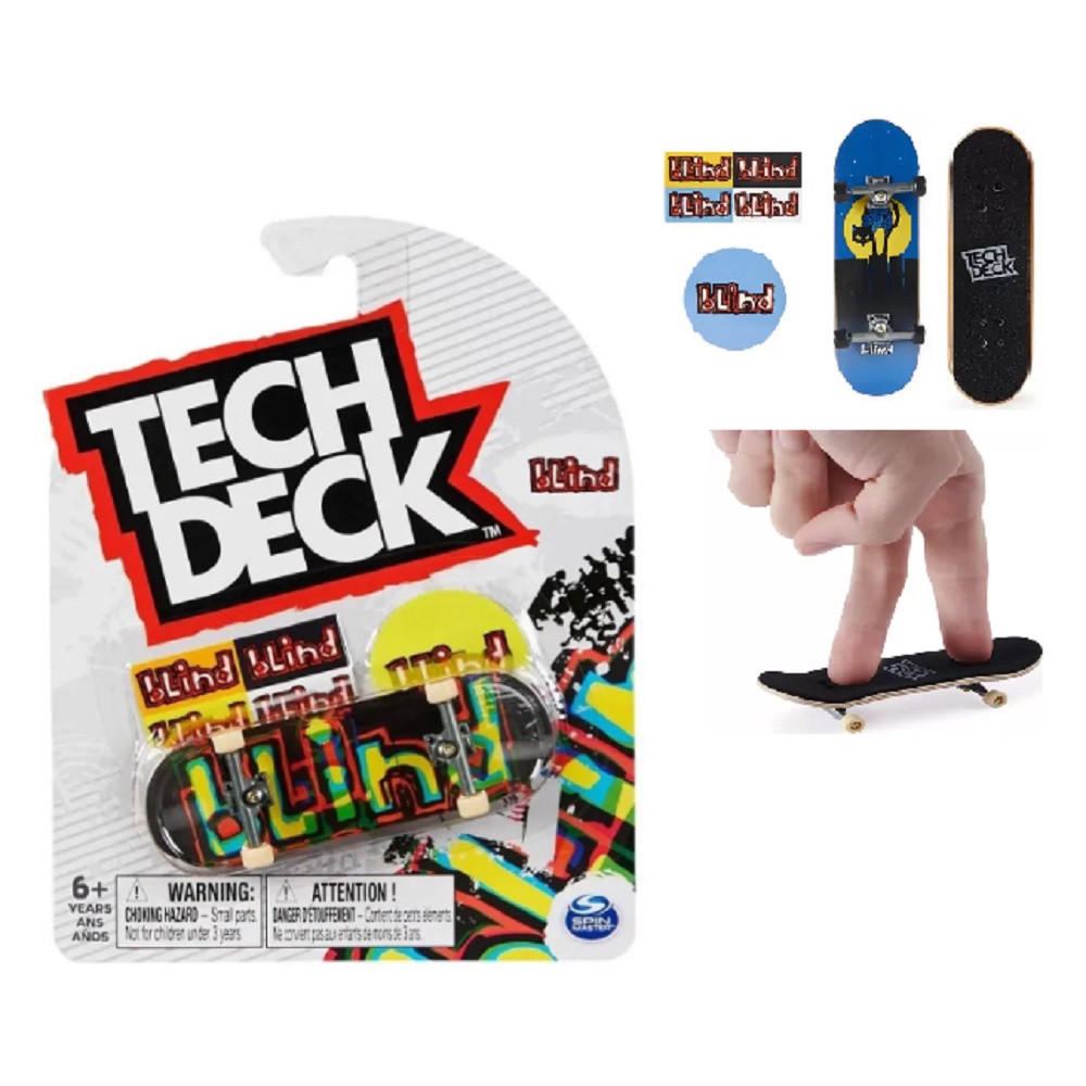 Skate De Dedo Tech Deck Profissional + Adesivos Unidade Sortido ...