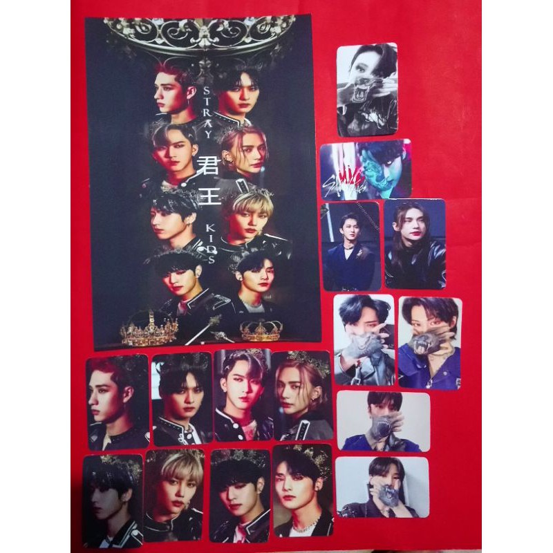 K-pop Stray Kids Kit Completo - SKZ Kingdom Set 1 c/ 16 Photocards e 1 ...