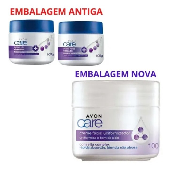 Aclara Avon Dia e Noite Creme Facial Clareador Skin Care | Shopee Brasil