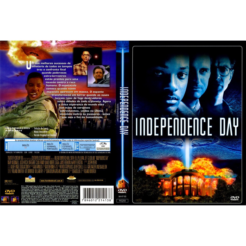 DVD Original Independence Day (Will Smith, Bill Pullman e Jeff Goldblum) | Shopee Brasil