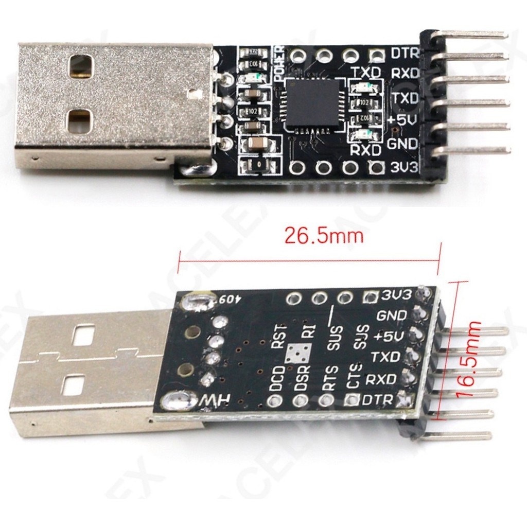Adaptador USB para Serial TTL CP2102/04 Arduino Yamon | Shopee Brasil