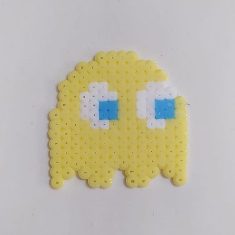 Chaveiro ou Imã Fantasminha PacMan Pixel ART/Hama Beads | Shopee Brasil