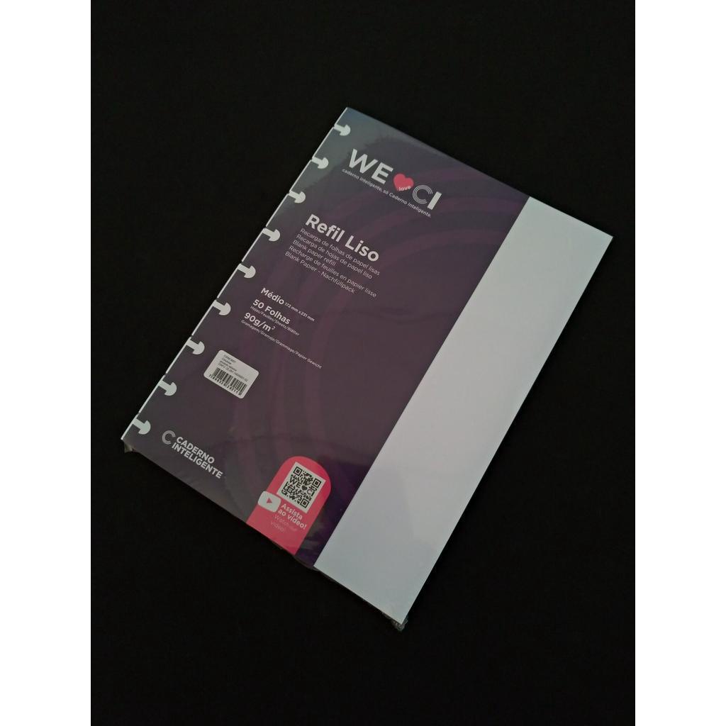 Refil Sem Pauta Médio (17cm x 23cm) 90g 50 folhas CIRM3001 - Caderno Inteligente | Shopee Brasil