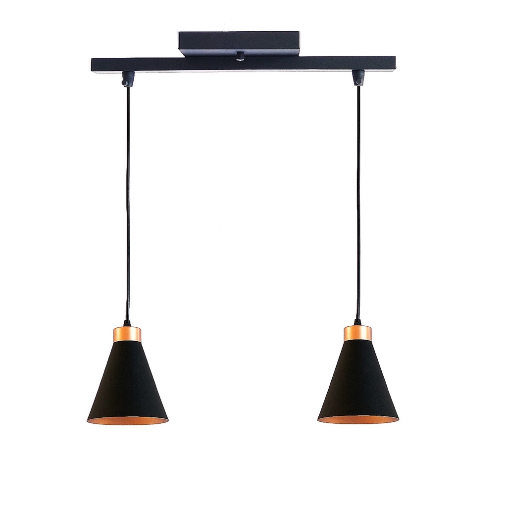 Luminária Pendente Trilho Sobrepor cone chapéu alumínio Trilho 2 ...