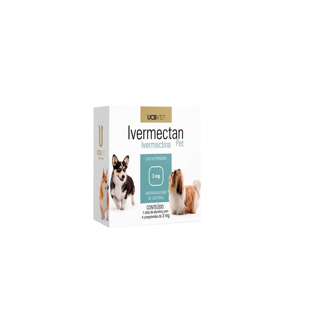 Ivermectan pet 3mg ivermectina sarna em cães caixa c/4 comprimidos ...