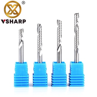 Vsharp 1 Flauta Espiral Fresa 3.175 Milímetros 4 Milímetros De Carboneto De Tungstênio Gravura ...