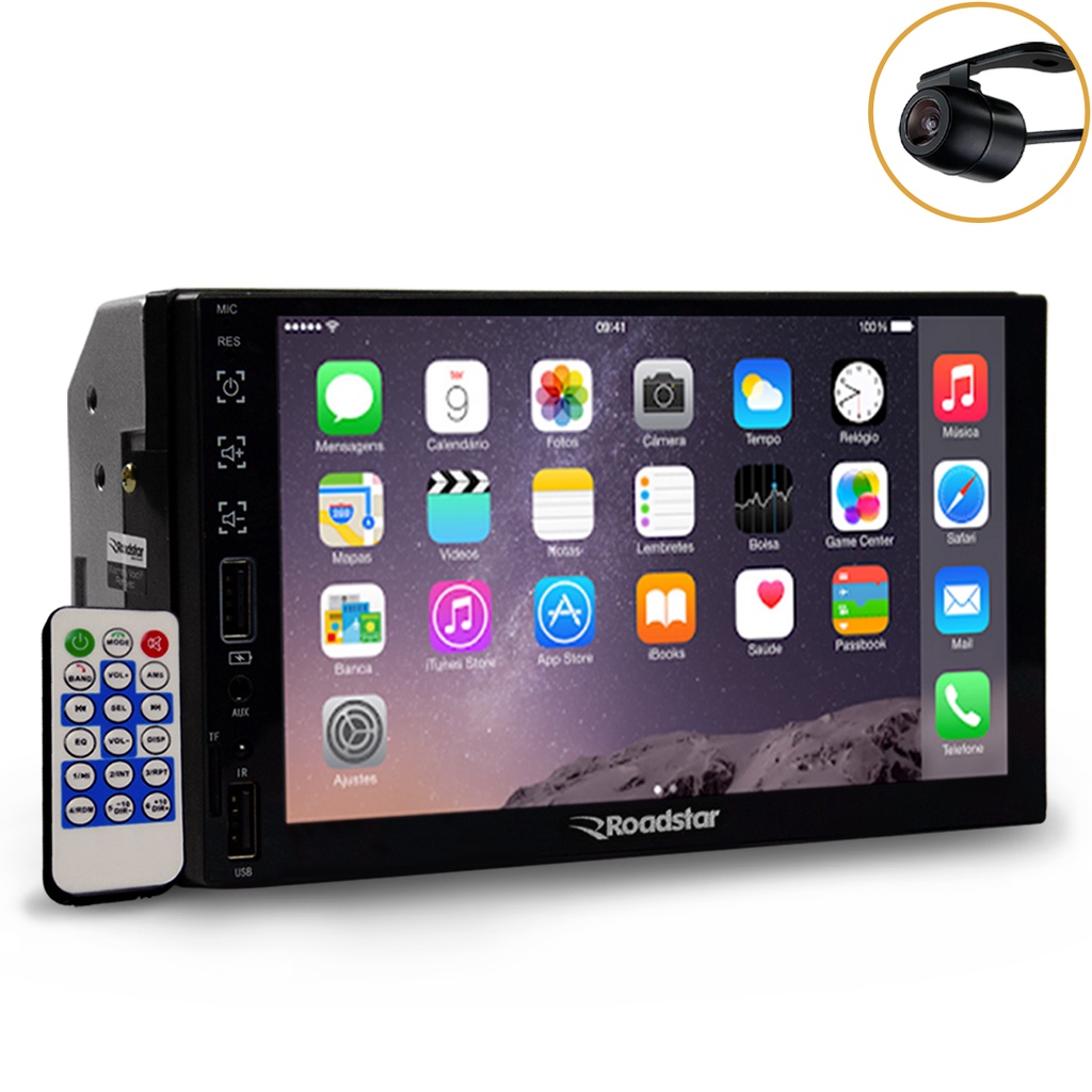 Kit Mp5 Central Multimidia Universal Roadstar Com Camera Universal | Shopee Brasil