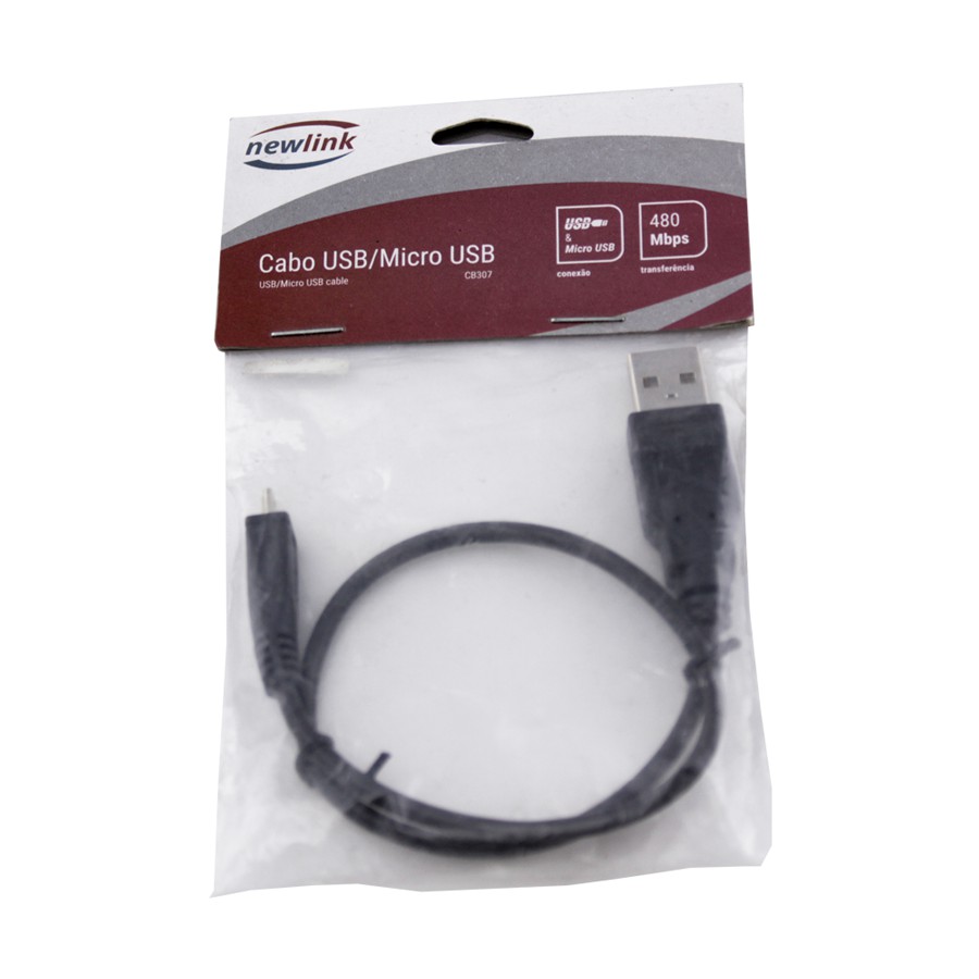 Cabo Micro UBS New Link 30 cm | Shopee Brasil