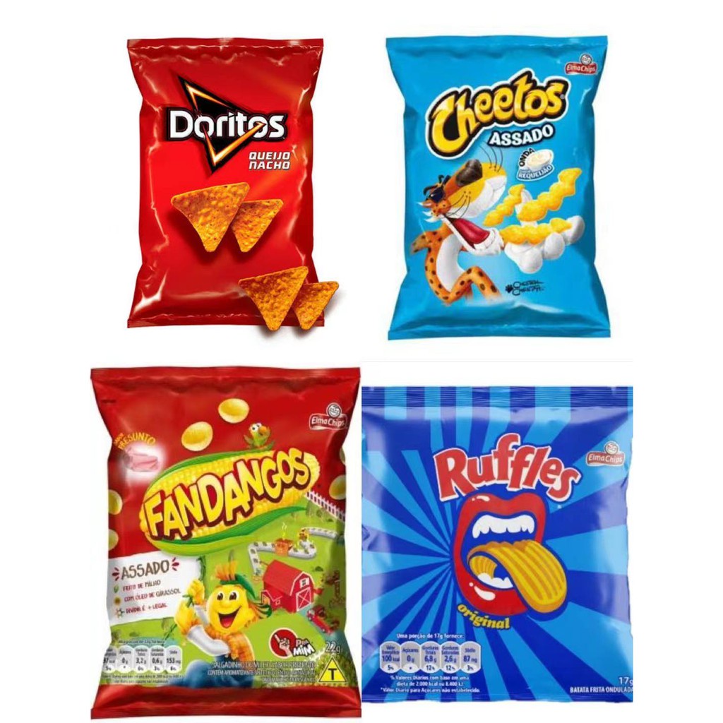 Kit 10 Mini Salgadinhos Sortidos Elma Chips - Doritos Cheetos Fandangos Ruffles | Shopee Brasil