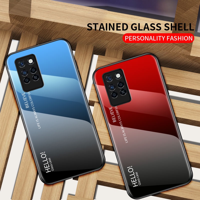 Infinix Capa Resistente De Vidro Degradê Com Borda Flexível E Silicone ...