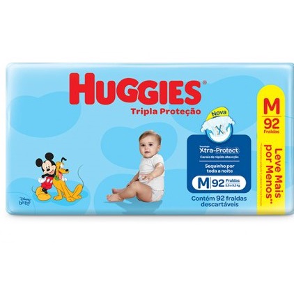 Fralda Huggies Hyper M C/92 unidades | Shopee Brasil