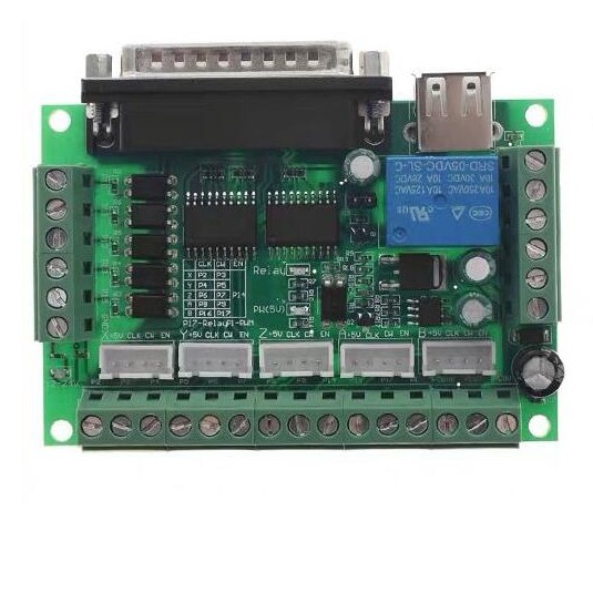 Placa CNC 5 Eixos Porta Paralela Mach 3 - Interface Placa Controladora ... Placa CNC 5 Eixos Porta Paralela Mach 3 - Interface Placa Controladora ...