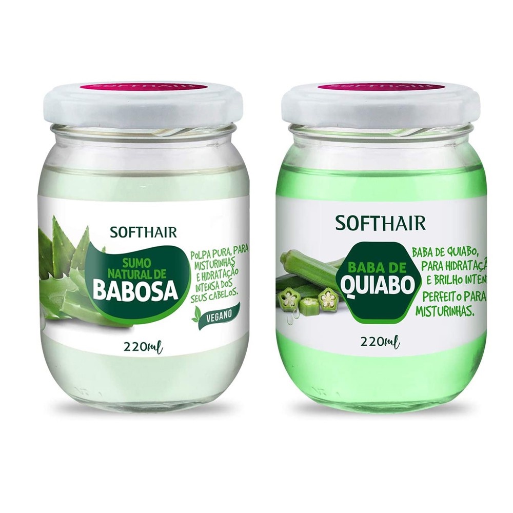 Sumo Natural de Babosa + Baba de Quiabo Soft Hair 220ml - Kit C/2 ...