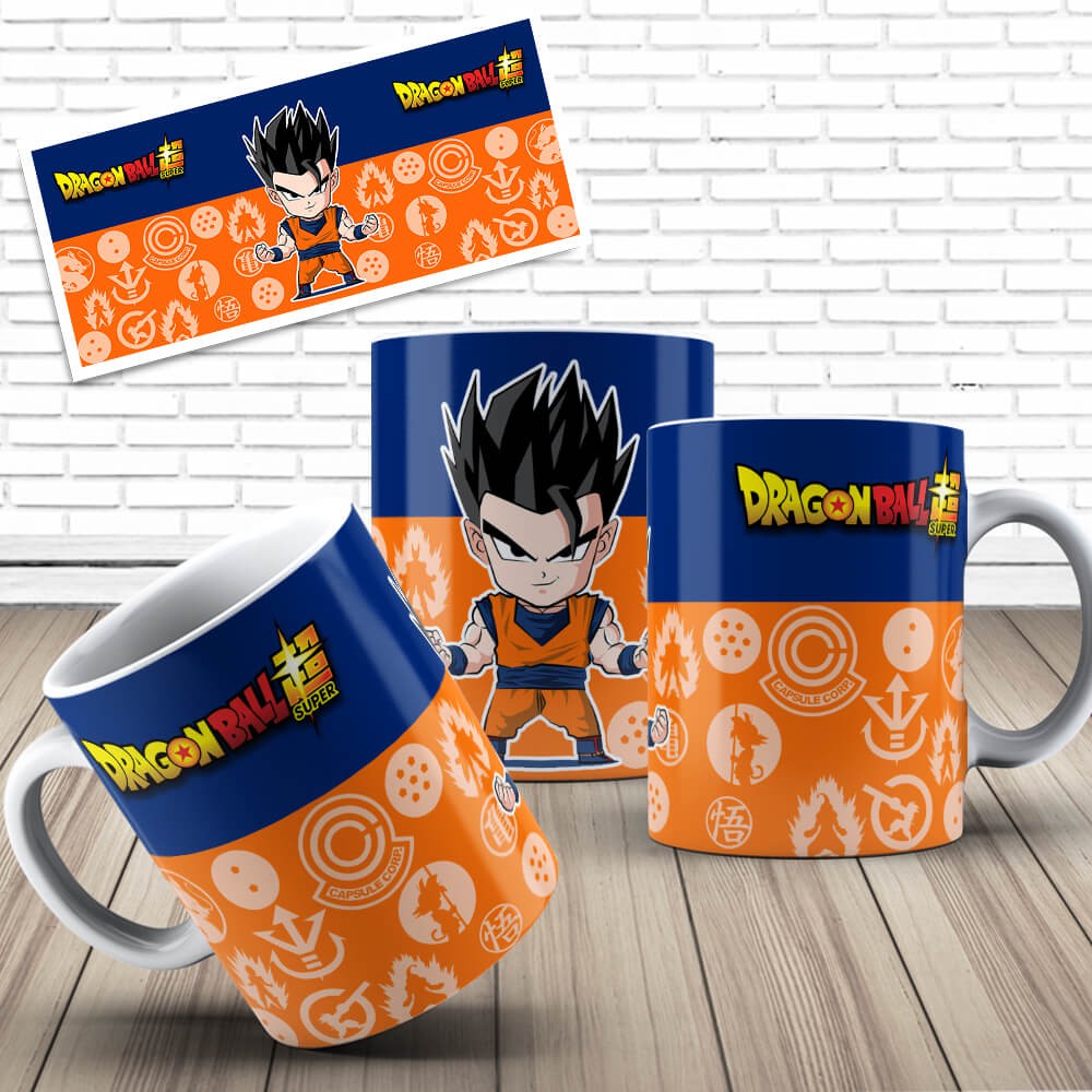 Caneca Dragon Ball Z Gohan Porcelana Personalizada | Shopee Brasil