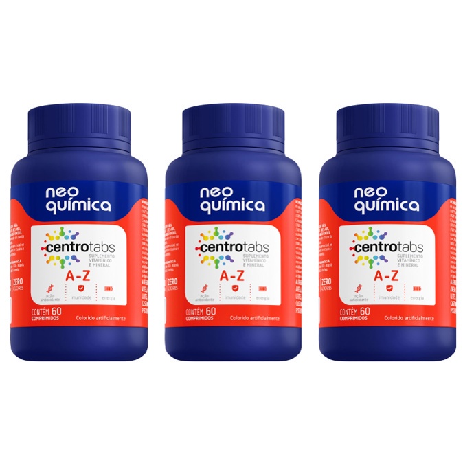Kit 3 - Centrotabs Mulher 60 CP - NeoQuímica ( Total 180 CP ) | Shopee ...
