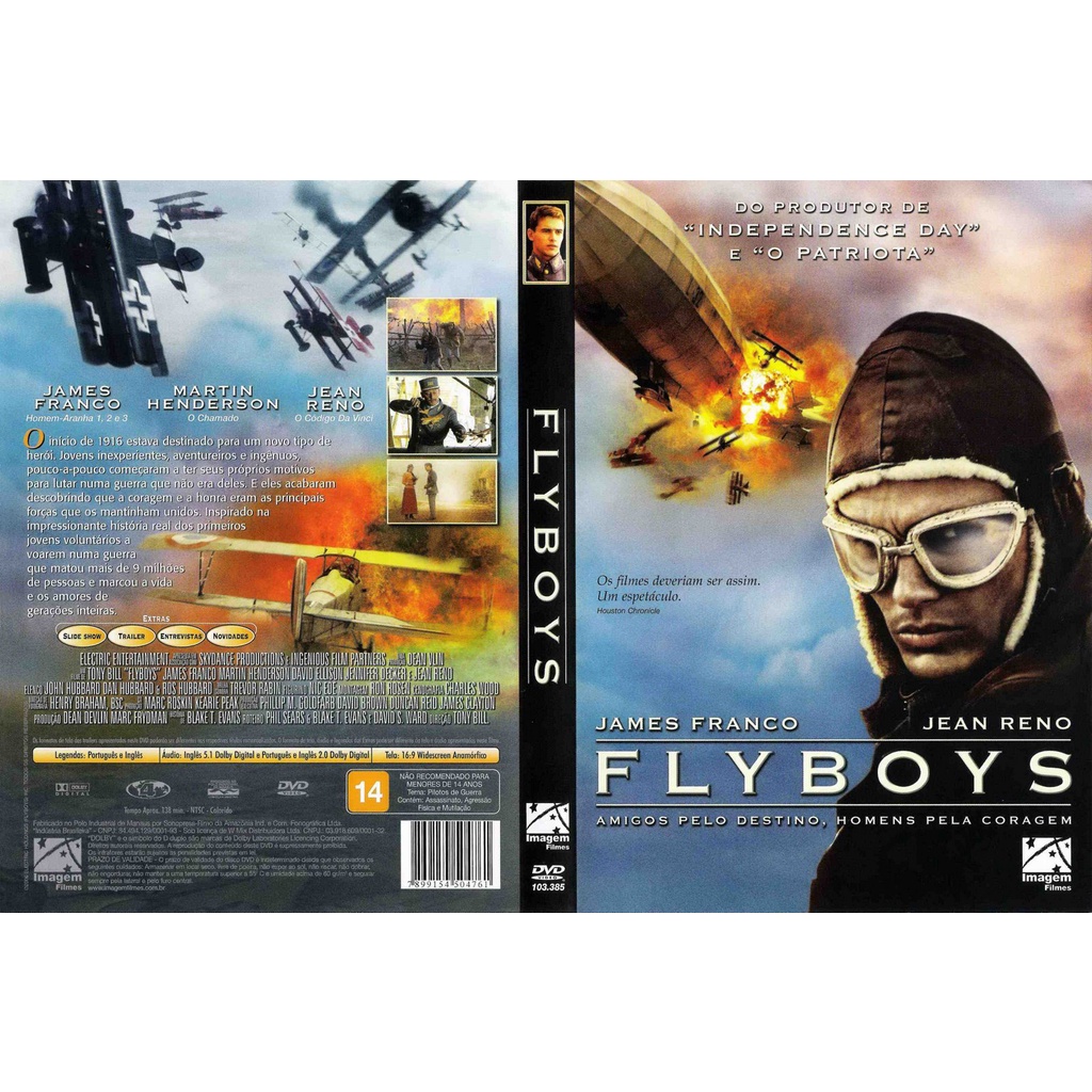 DVD Original Flyboys (James Franco e Jean Reno) | Shopee Brasil