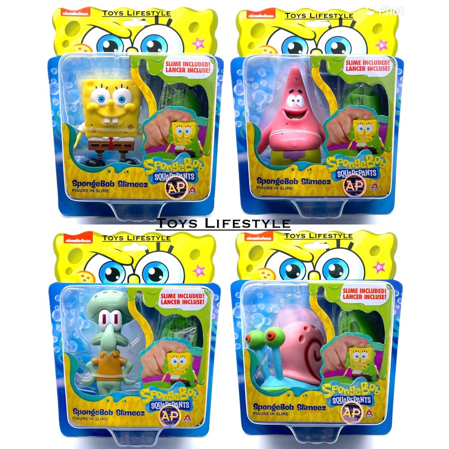 Boneco Bob Esponja SquarePants Patrick Squidward Gary Original Em Slime ...