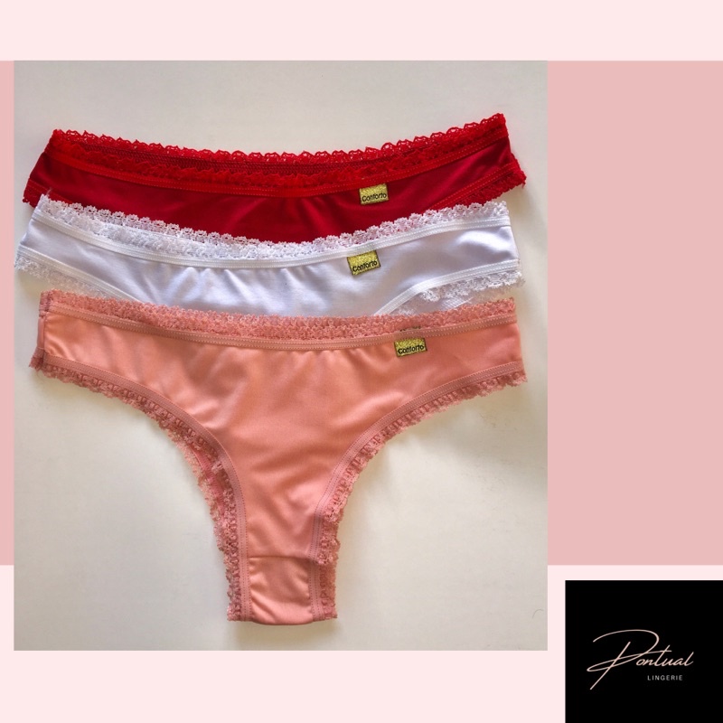 Kit 5 Calcinhas Microfibra básica, inverno dia a dia confortável e ...