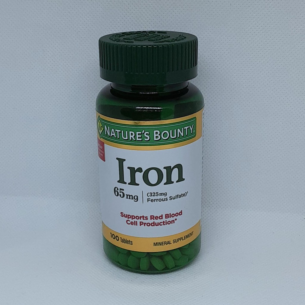 Nature's Bounty Iron 65mg 100 comprimidos Importada EUA | Shopee Brasil