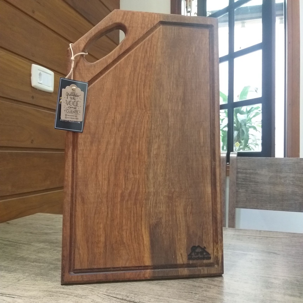 Tábua De Corte Grande Madeira Maciça Para Churrasco E Alimentos - Faz a ...